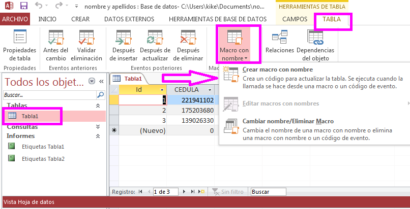 Cómo Crear un Macro de Datos en Microsoft Access | Tutorial Sencillo ...